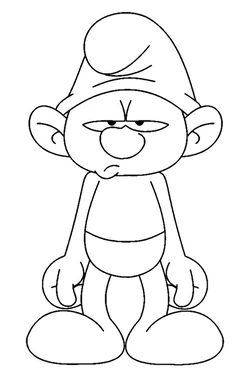 clumsy smurf coloring pages
