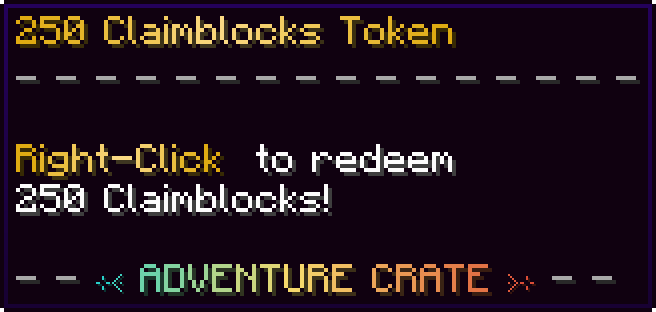 250 Claimblocks Token (Adventure Crate) | SnailCraft Rarities Wiki | Fandom