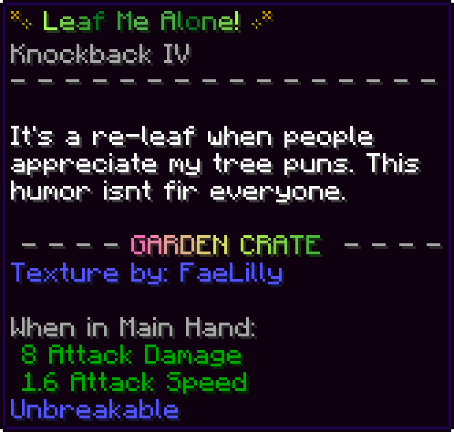 Leaf Me Alone! | SnailCraft Rarities Wiki | Fandom