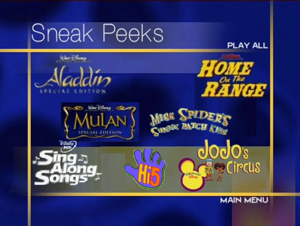 Sneak Peeks Menu (The Land Before Time X The Great Longneck Migration (Universal Kids) 2004 DVD ...