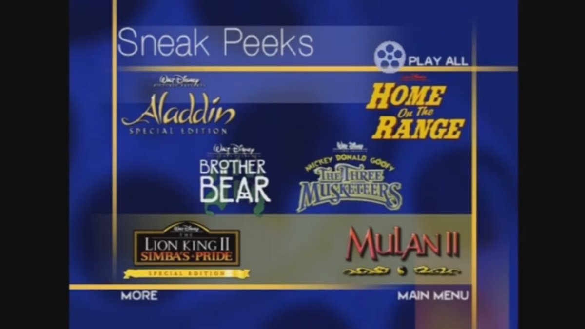 The Lion King 1 1/2 (1.5) Disc 1 Sneak Peeks Menu | Sneak Peeks Menu ... The Lion King 1 1/2 (1.5) Disc 1 Sneak Peeks Menu | Sneak Peeks Menu ...