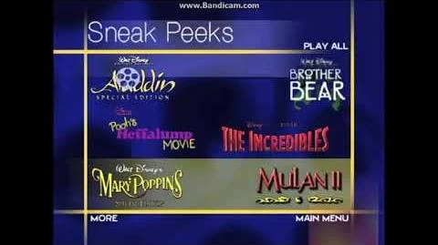 Finding Nemo (2-Discs Special Edition) Sneak Peeks Menu | Sneak Peeks ...