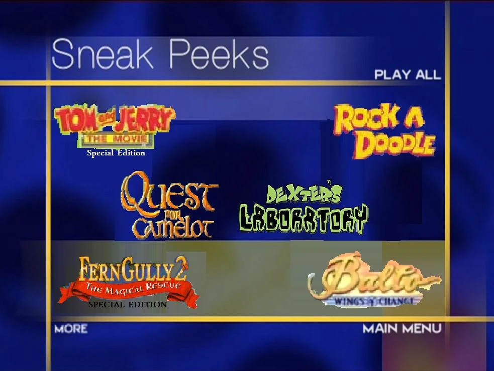 Sneak Peeks Menu (FernGully 1½ (2004) DVD) | Sneak Peeks Menu Wiki | Fandom