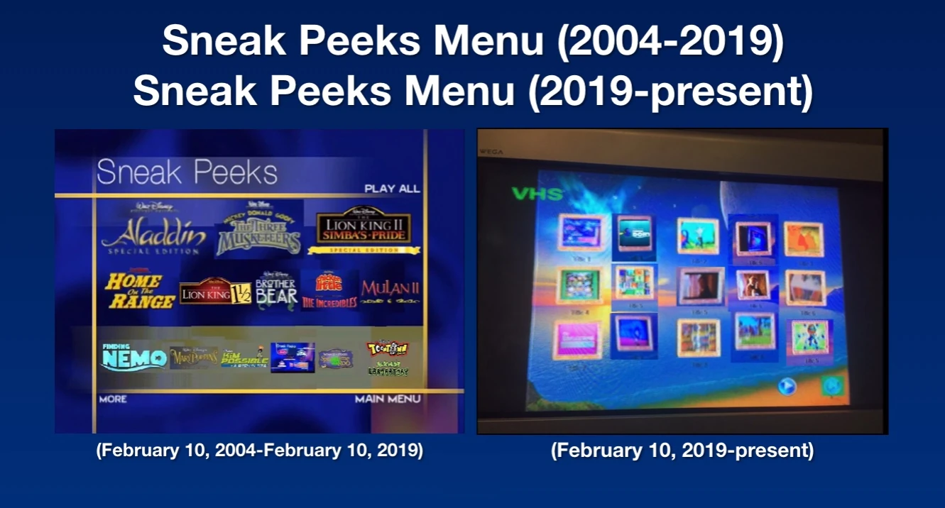 Sneak Peeks Menu 2008 Dvd