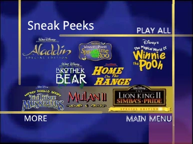Sneak Peeks Menu (Pete's Dragon (2001) 2004 DVD) | Sneak Peeks Menu Wiki | Fandom