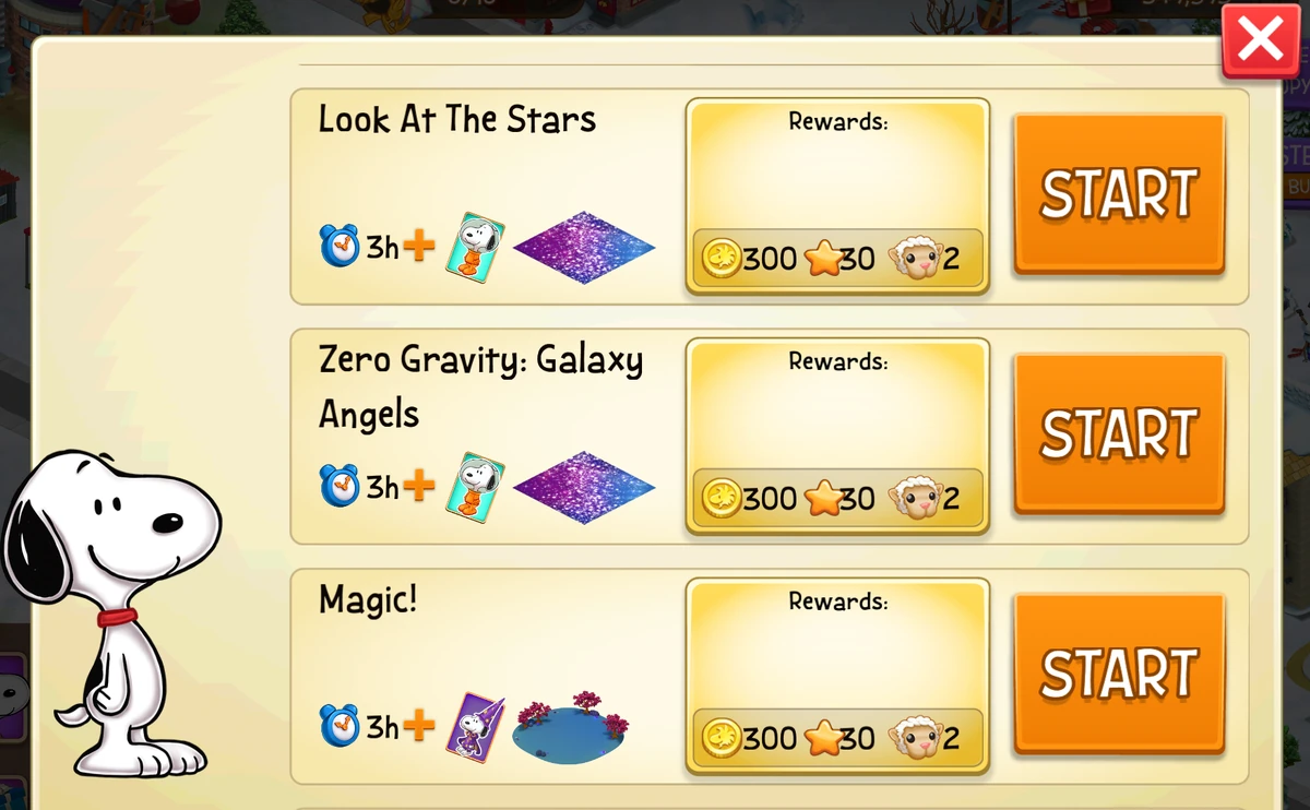 Category:Task and Reward for Snoopy | Snoopy Town Tale Wiki | Fandom