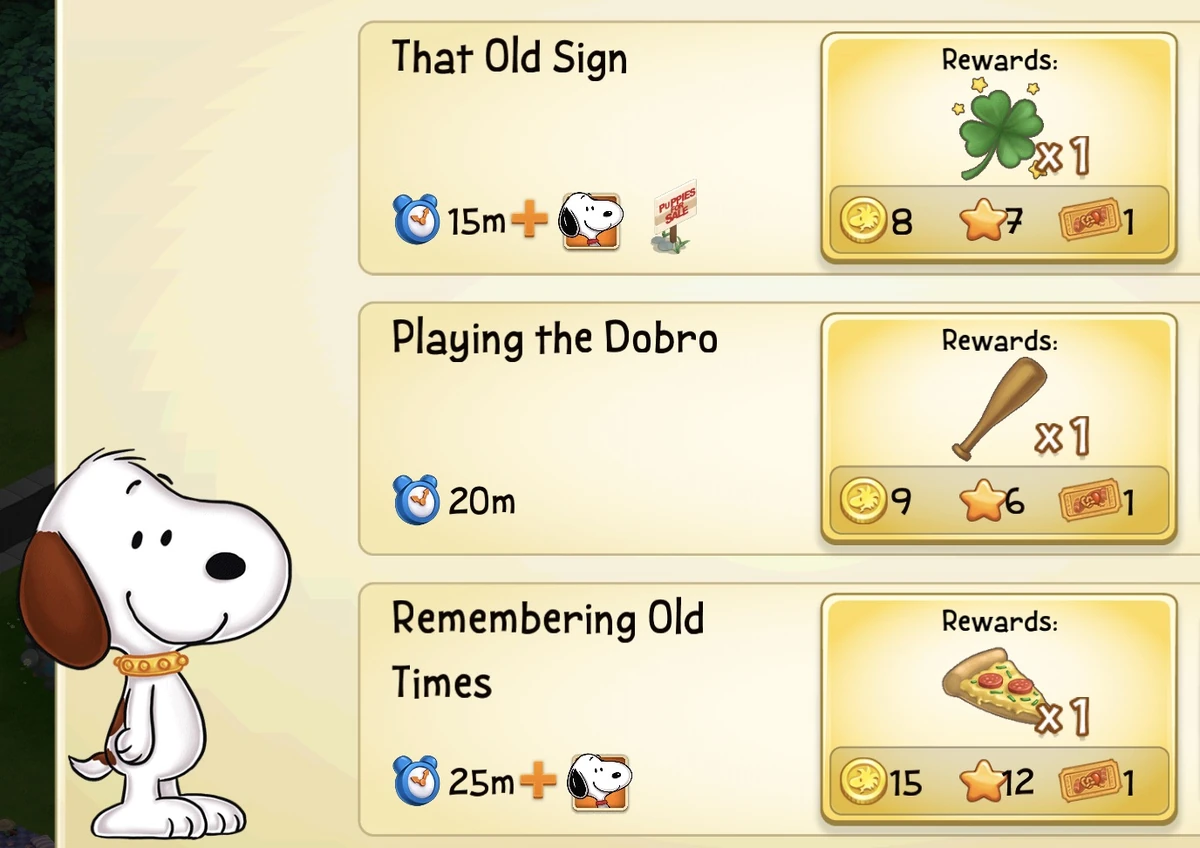 Category:Task and Reward for Rover | Snoopy Town Tale Wiki | Fandom