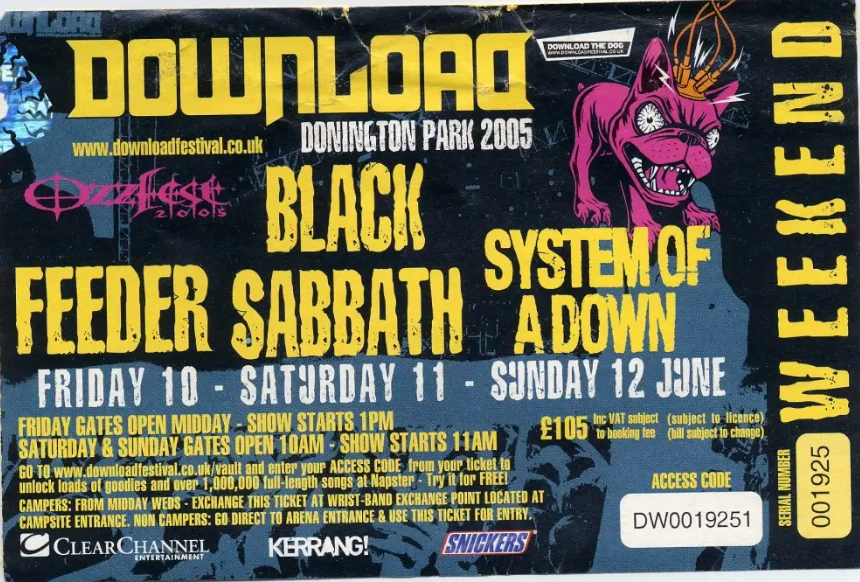Download Festival, June 12th, 2005 | System of a Down Wiki | Fandom