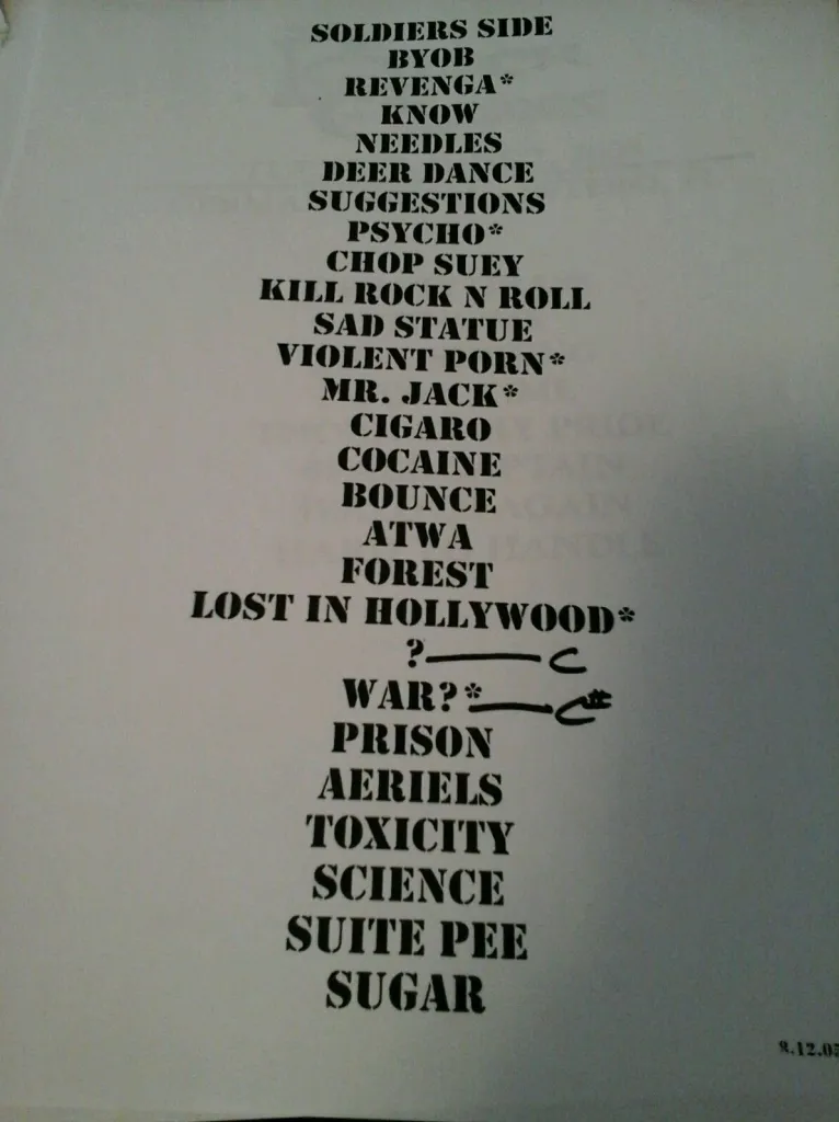 SBC Center August 12th, 2005 | System of a Down Wiki | Fandom