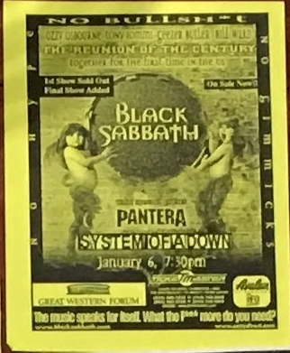 Great Western Forum January 6th, 1999 | System of a Down Wiki | Fandom