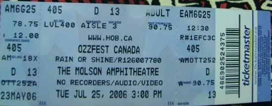 The Molson Amphitheatre July 25th, 2006 | System of a Down Wiki | Fandom