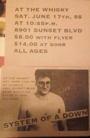 Whisky A Go-Go, June 17th. 1995 | System of a Down Wiki | Fandom