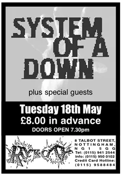 Rock City May 18th, 1999 | System of a Down Wiki | Fandom