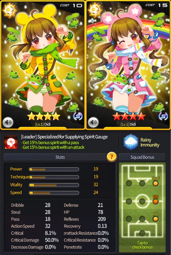 1st Winter Season Rival - Didi | Soccer Spirits Wiki | Fandom