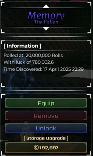 Memory | Sol's RNG Wiki | Fandom