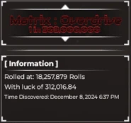 MATRIX / OVERDRIVE ♢} | Sol's RNG Wiki | Fandom