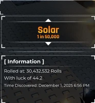 Solar | Sol's RNG Wiki | Fandom