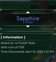 Sapphire | Sol's RNG Wiki | Fandom
