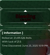 Bleeding | Sol's RNG Wiki | Fandom