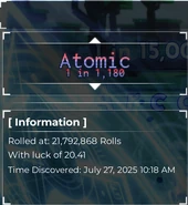 Atomic | Sol's RNG Wiki | Fandom