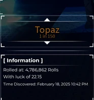 Topaz | Sol's RNG Wiki | Fandom