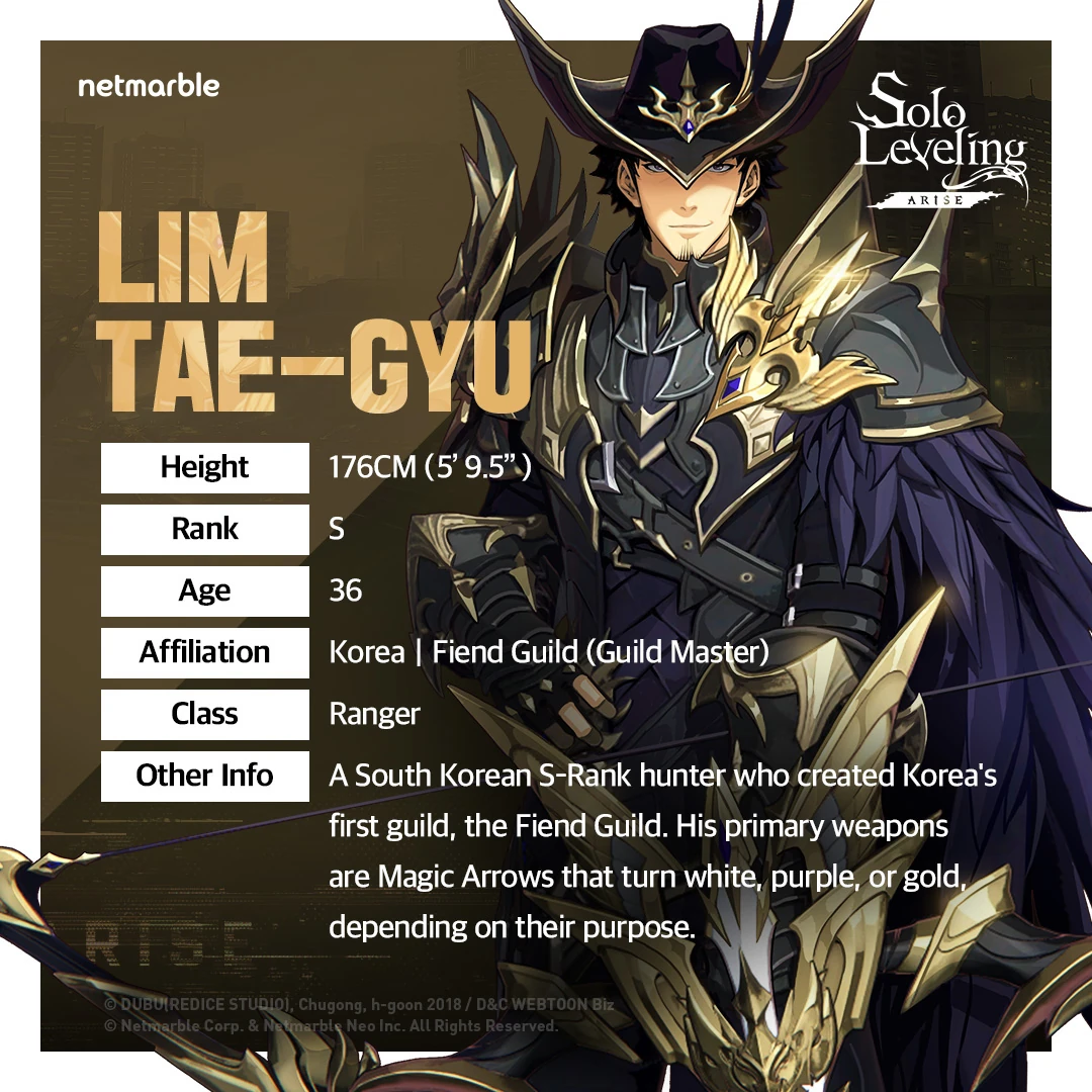 Lim Tae-Gyu | Solo Leveling: ARISE Wiki | Fandom