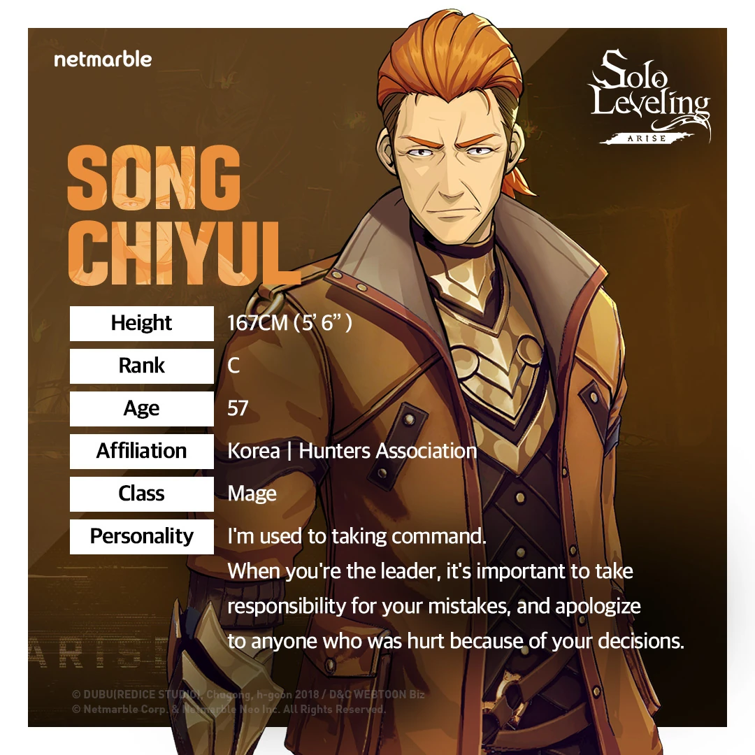 Song Chiyul | Solo Leveling: ARISE Wiki | Fandom