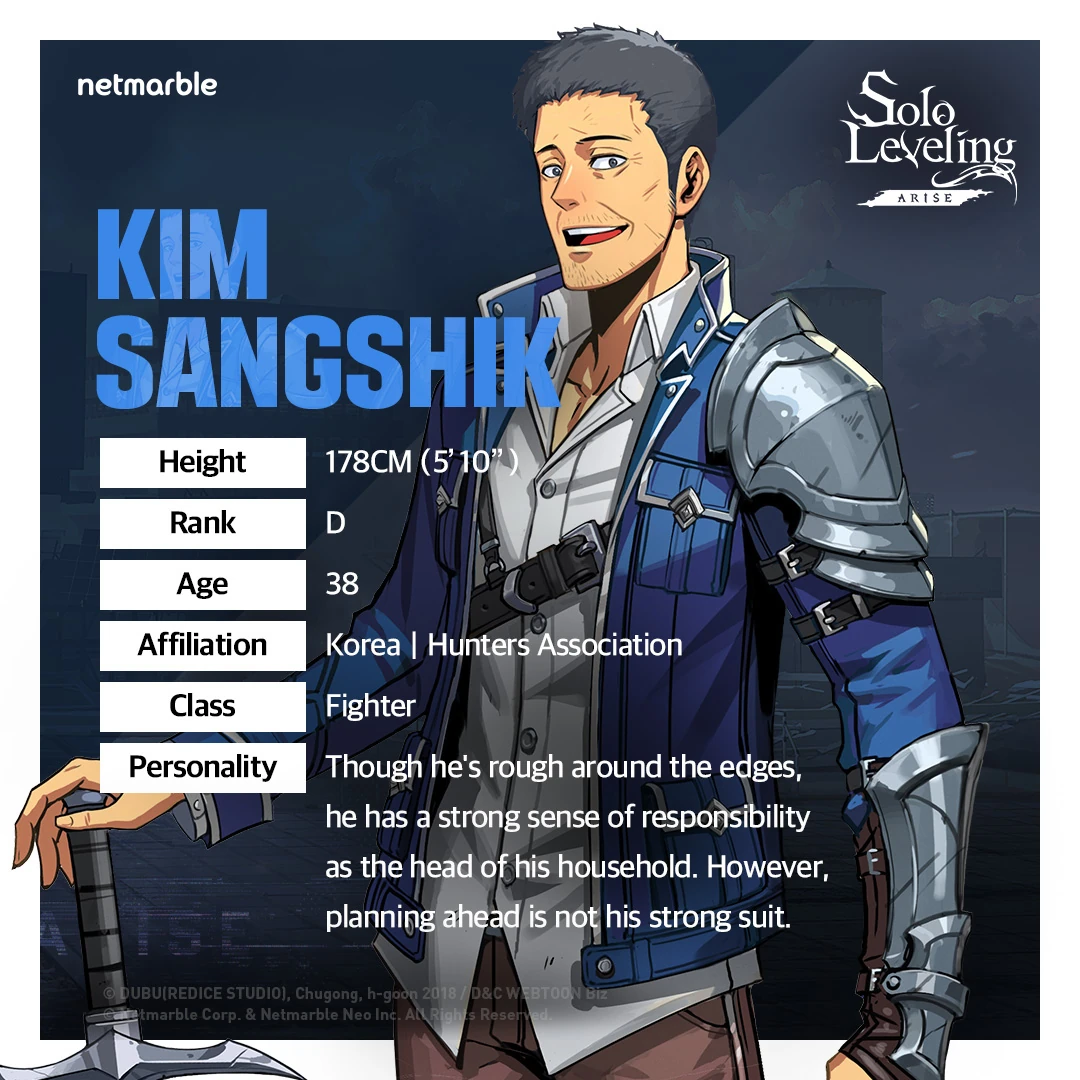 Kim Sangshik | Solo Leveling: ARISE Wiki | Fandom