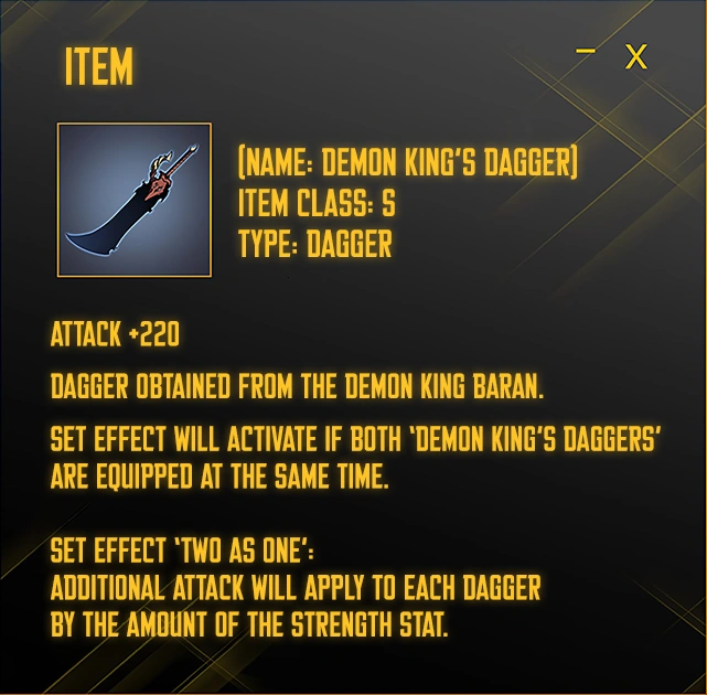 Demon King's Daggers | Solo Leveling Wiki | Fandom