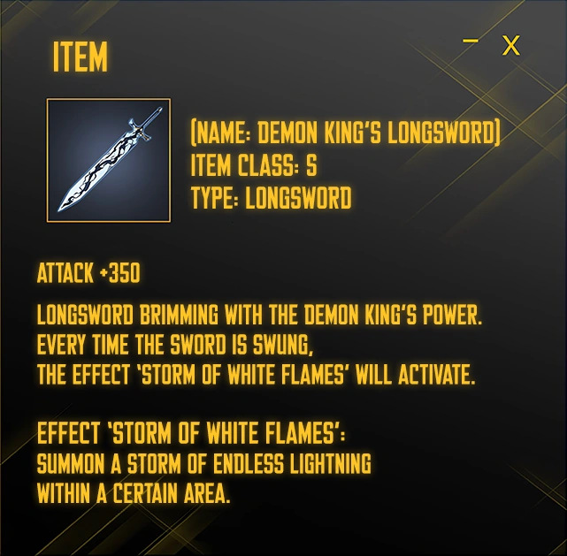 Demon King's Longsword | Solo Leveling Wiki | Fandom