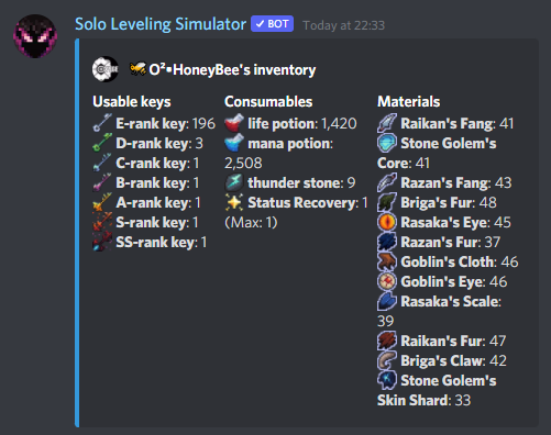 Command: Inventory | Solo Leveling Simulator Wiki | Fandom