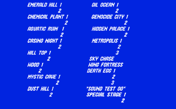 Level Select | Sonic 2 (Prototype) Wiki | Fandom