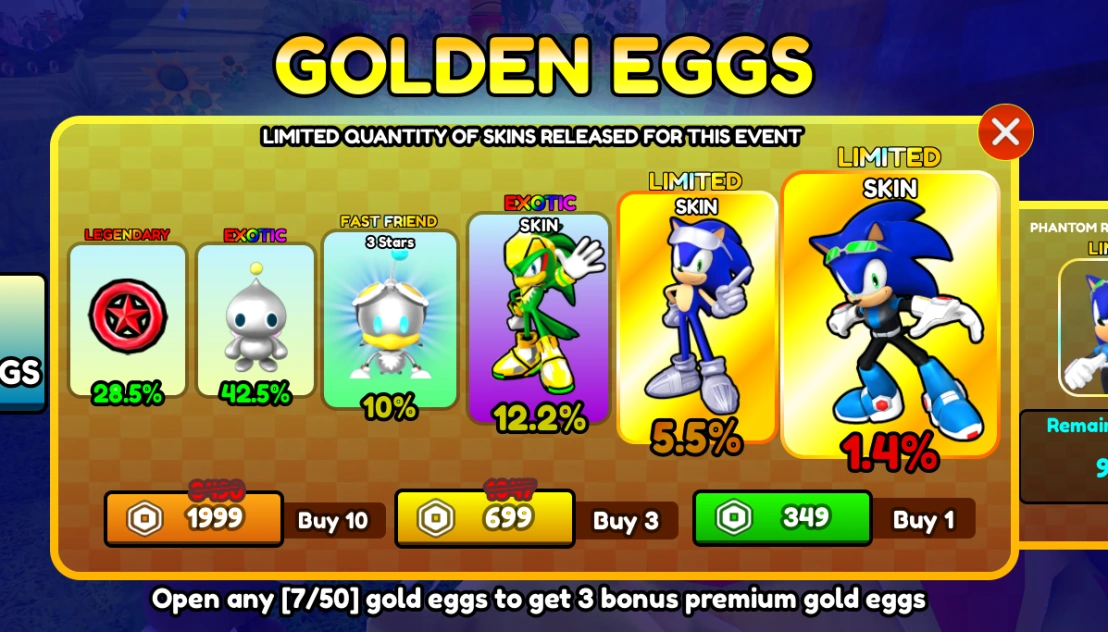 Golden Eggs | Sonic Speed Simulator Wiki | Fandom