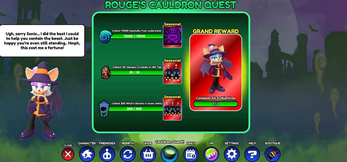 Cauldron Quest | Sonic Speed Simulator Wiki | Fandom