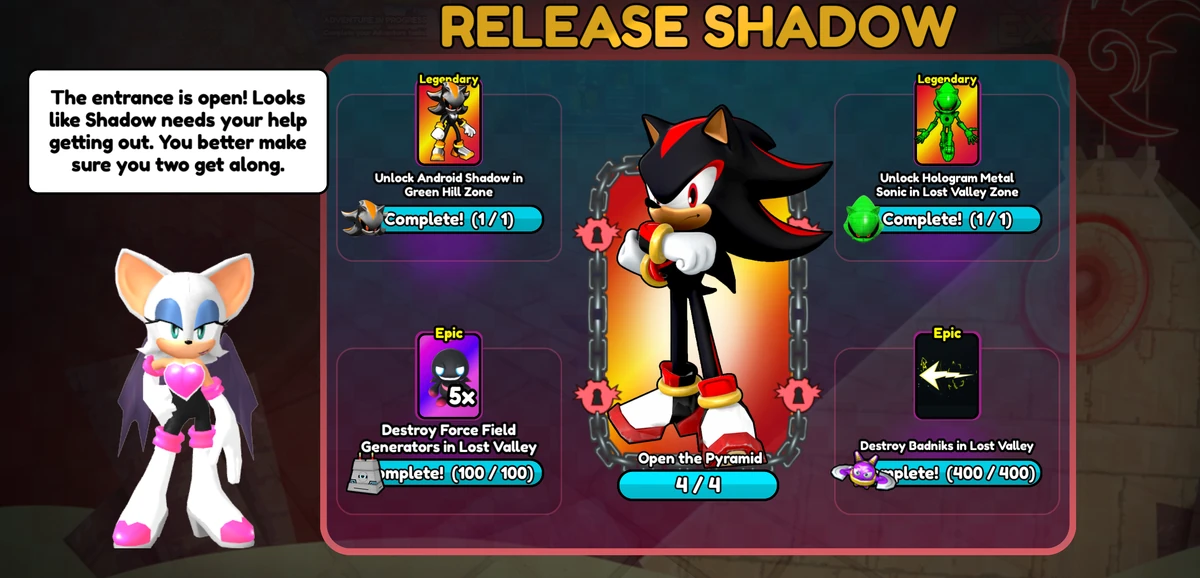 Release Shadow | Sonic Speed Simulator Wiki | Fandom