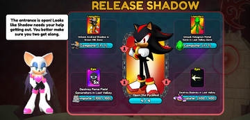 Release Shadow | Sonic Speed Simulator Wiki | Fandom