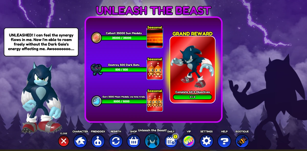 Unleash The Beast | Sonic Speed Simulator Wiki | Fandom