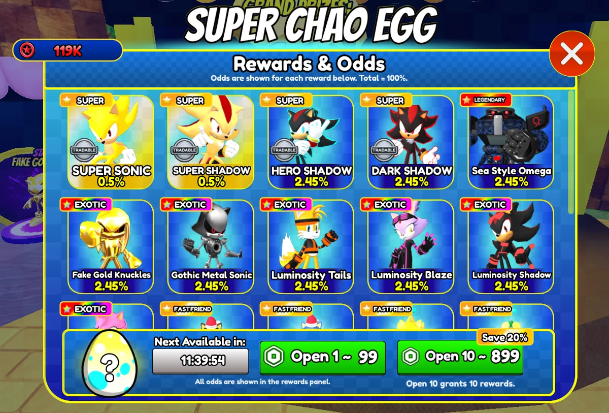Super Chao Eggs | Sonic Speed Simulator Wiki | Fandom