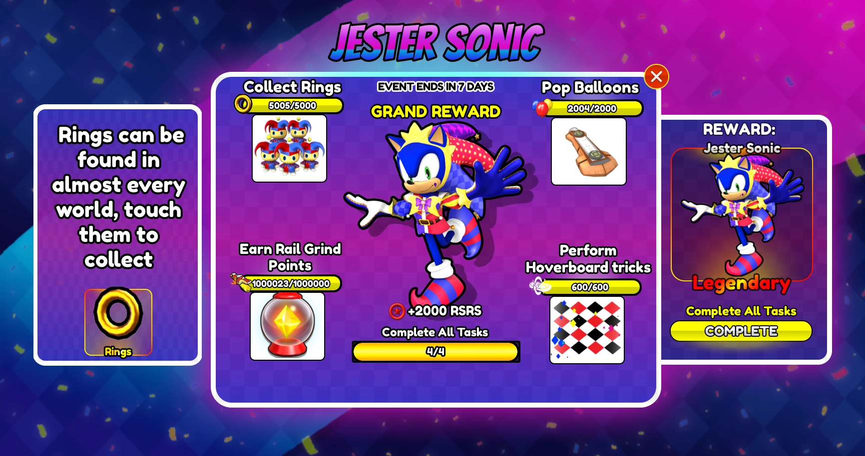 Jester Sonic Event | Sonic Speed Simulator Wiki | Fandom