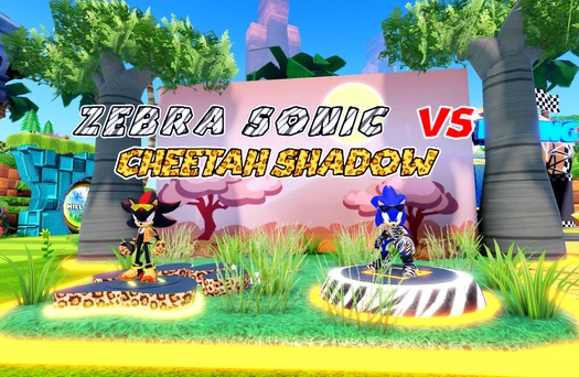 Zebra Sonic VS Cheetah Shadow | Sonic Speed Simulator Wiki | Fandom