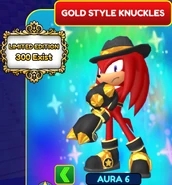 Gold Style Knuckles | Sonic Speed Simulator Wiki | Fandom