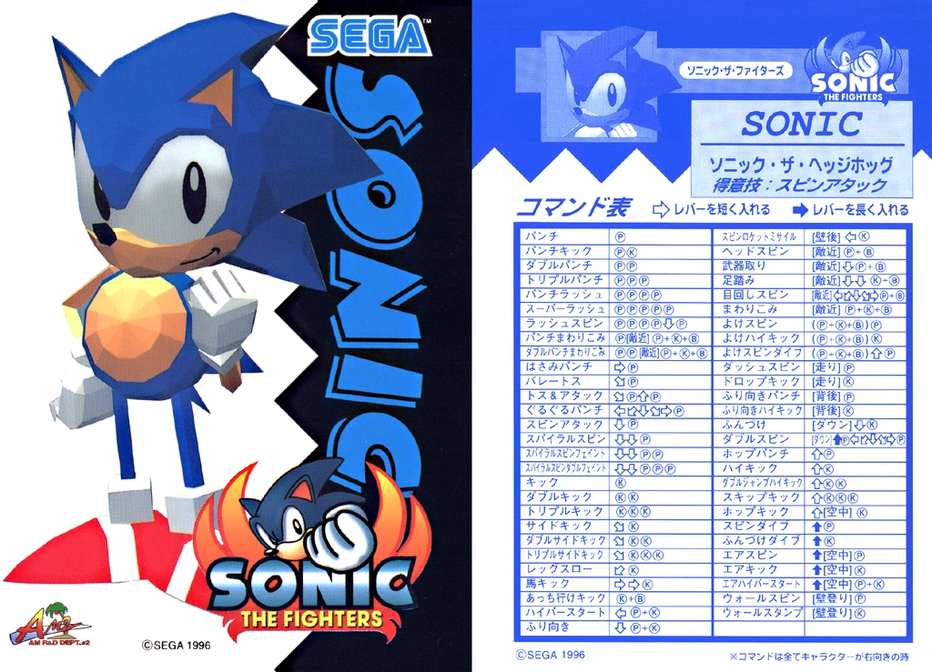 Sonic the Fighters/Manuals | Sonic News Network | Fandom