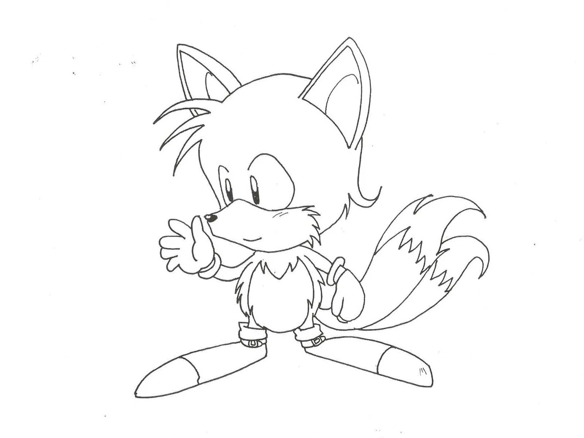 how to draw sonic mania tails