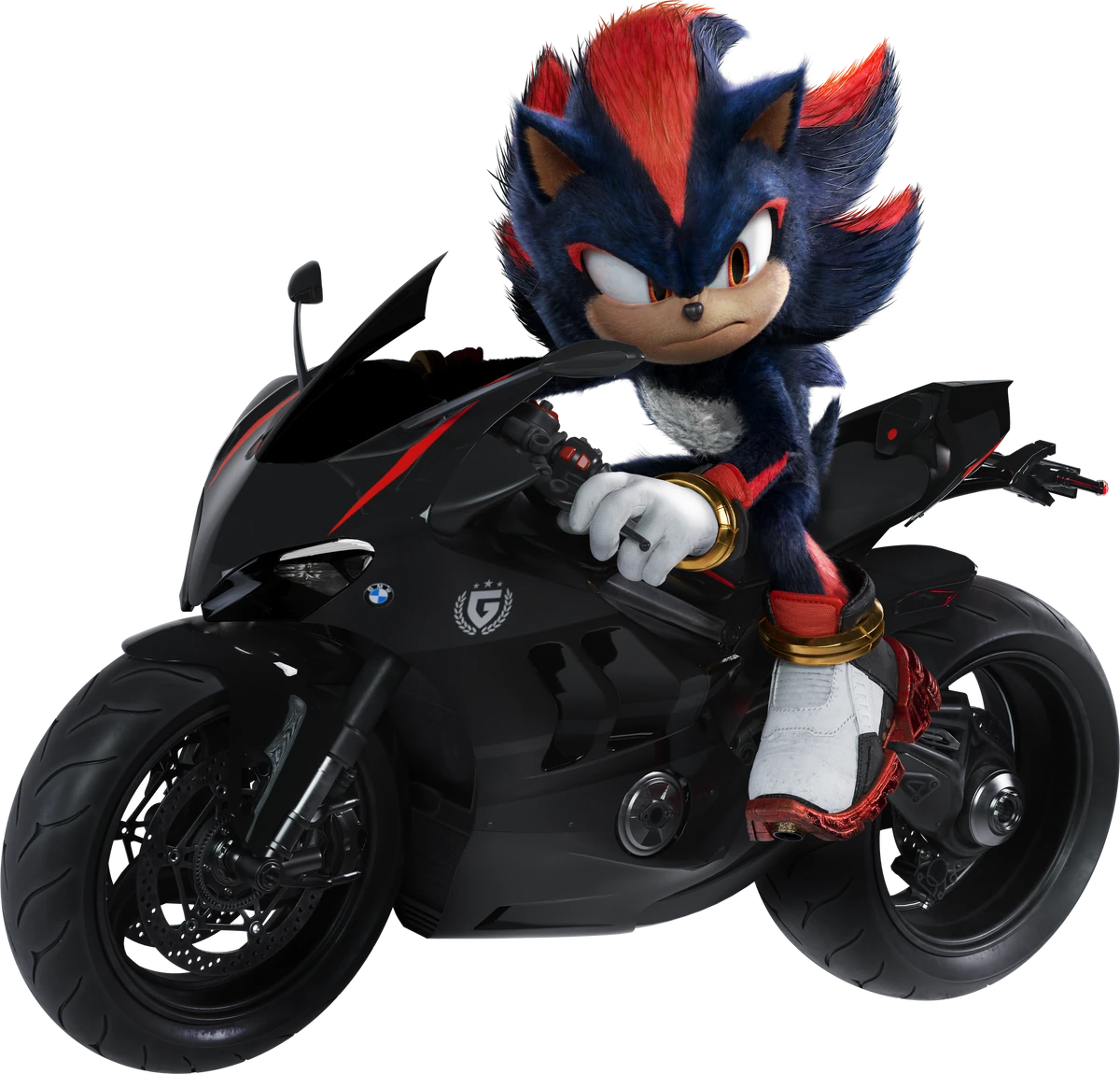 Shadow The Hedgehog On A Motorcycle