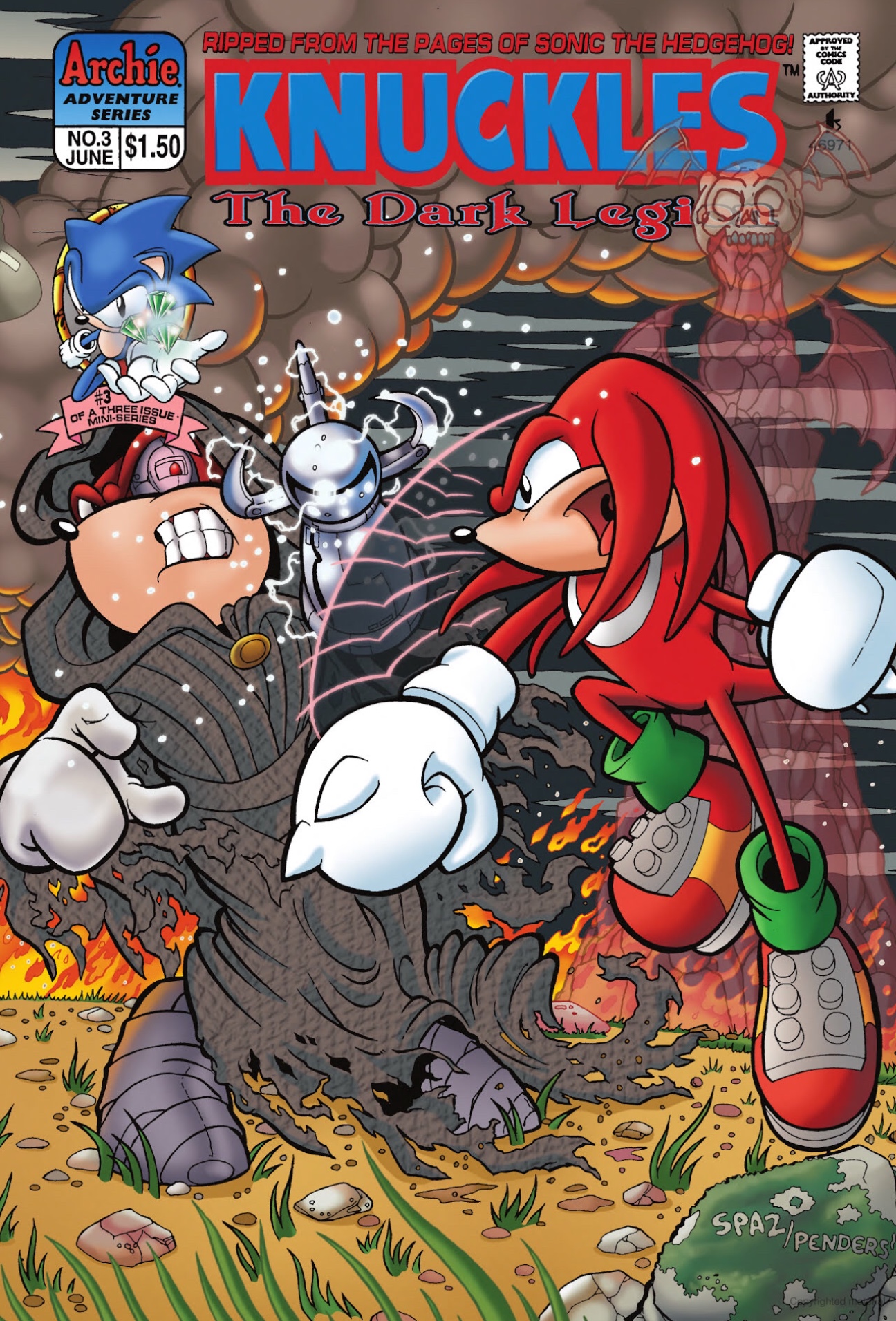 Archie Knuckles The Echidna Issue 3 Sonic News Network Fandom