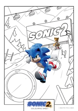 sonic the hedgehog 2 colouring pictures