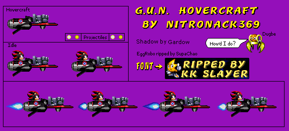 User blog:Nitronack369/G.U.N. Hovercraft Sprite Sheet | Sonic Wiki Zone ...