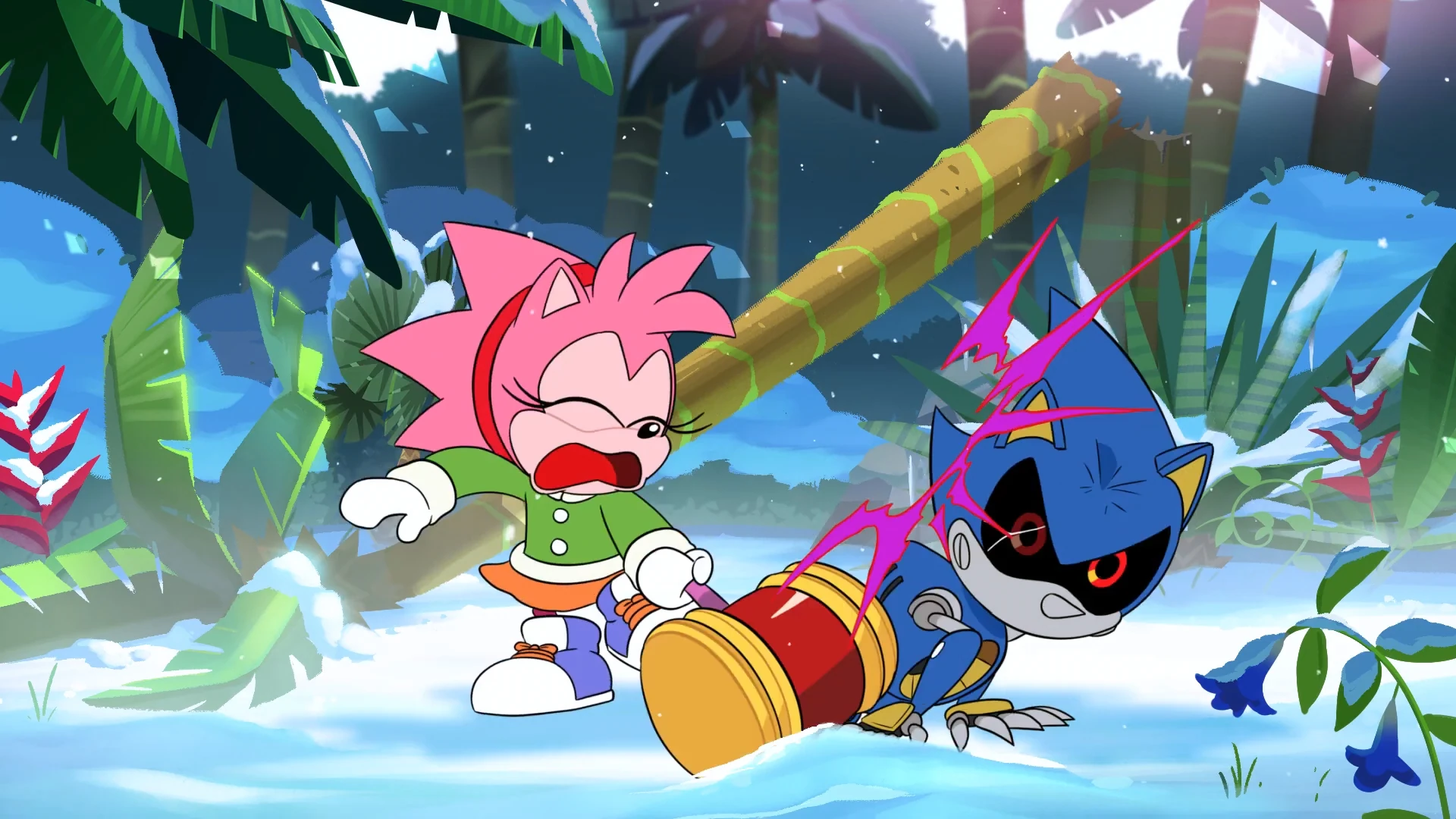 Classic Amy Rose And Classic Sonic