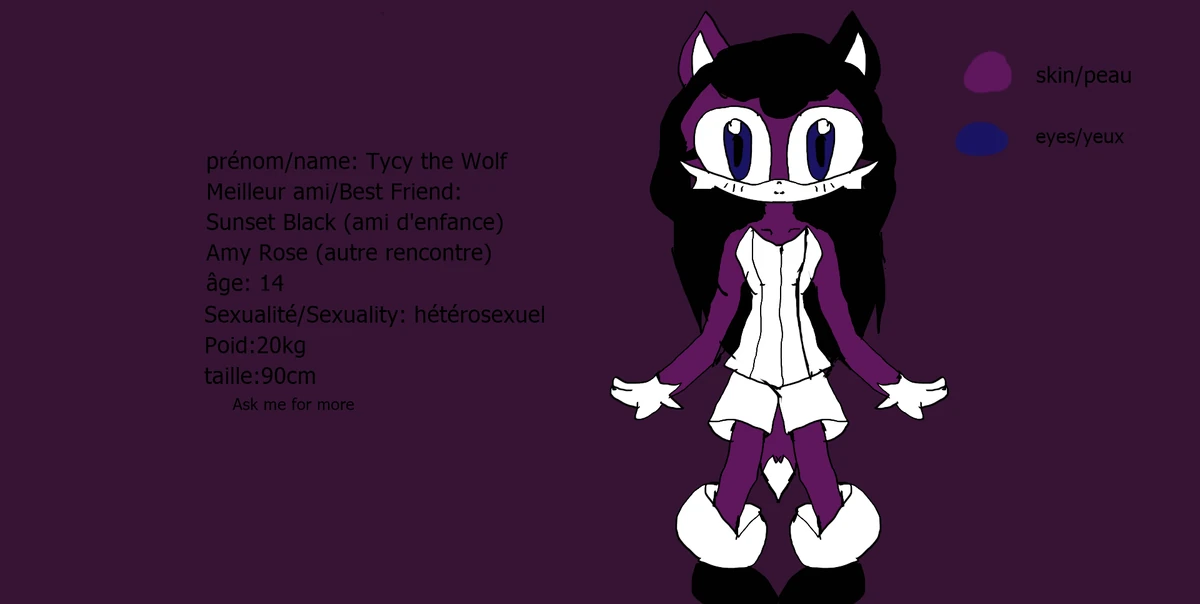 Tycy the Wolf/Reference Sheets For Artists | Sonic Fanon Wiki | Fandom