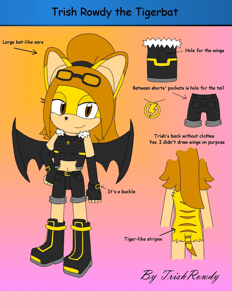 Trish Rowdy the Tigerbat | Sonicsociety Wiki | Fandom